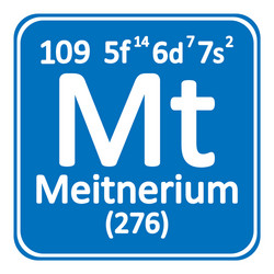 Periodic table element meitnerium icon Royalty Free Vector