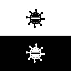 Black and white circle logo template design Vector Image