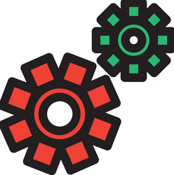 Cell core biology microscopic research icon Vector Image