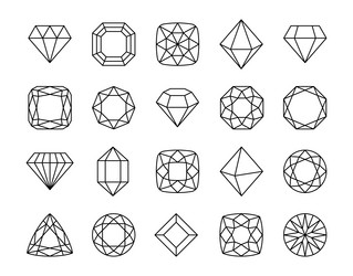 Diamond shapes set Royalty Free Vector Image - VectorStock