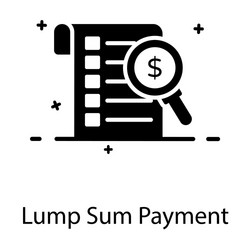 Lump sum payment Royalty Free Vector Image - VectorStock