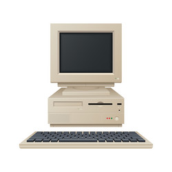 Old Computer Desktop Vector Images (over 1,300)