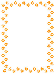 Cat Paw Print Border