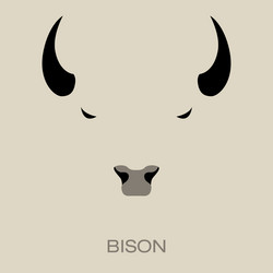 Bison logo Royalty Free Vector Image - VectorStock