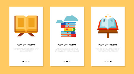 Book icon set Royalty Free Vector Image - VectorStock