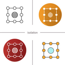 Isolation symbol linear icon Royalty Free Vector Image