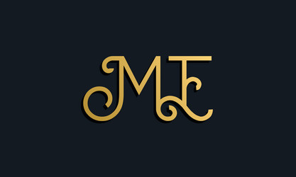 Initial letters me monogram logo design bundle Vector Image