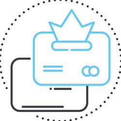 Premium cards line icon outline symbol Royalty Free Vector