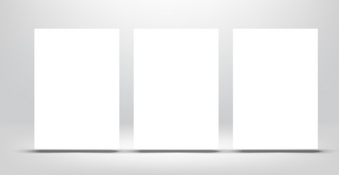 Three poster mockup Royalty Free Vector Image - VectorStock