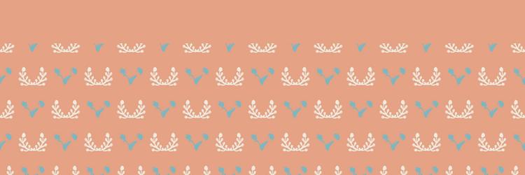 Gender neutral floral seamless border Royalty Free Vector