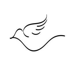 Holy spirit line art design for print Royalty Free Vector