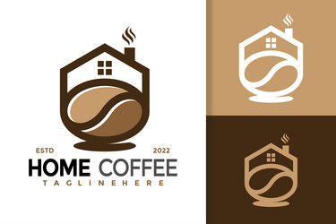 Home coffee logo design brand identity logos Vector Image