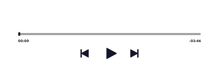 Music or video play bar icon on transparent Vector Image