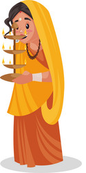 Priestess cartoon character Royalty Free Vector Image