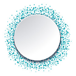 White round background with colour circles Vector Image