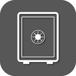 Safe icon symbol flat Royalty Free Vector Image