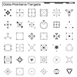 Black cursor icons interface mouse click pointers Vector Image
