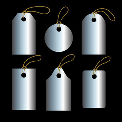 Silver collection label badge Royalty Free Vector Image