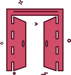 Red door icon Royalty Free Vector Image - VectorStock