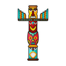Totem iconcolor logo isolated on white Royalty Free Vector