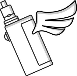 Angel wing electric cigarette personal vaporizer Vector Image