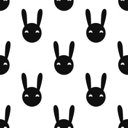 Sketch rabbit seamless pattern background Vector Image