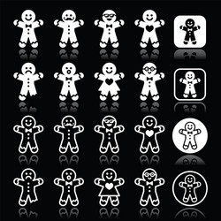 Gingerbread Man Black and White Vector Images (over 2,700)