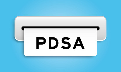Yellow color transportation sign with word pdsa Vector Image