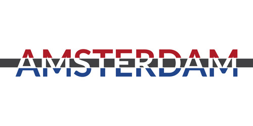 Amsterdam typography text modern design Royalty Free Vector