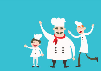 Cartoon children cooks little chief cook child Vector Image