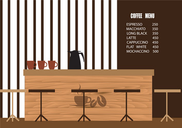 Coffee shop for web design background Royalty Free Vector