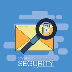 Cyber security emblem Royalty Free Vector Image