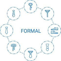 Formal icons Royalty Free Vector Image - VectorStock