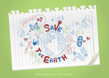 Green world drawing concept Royalty Free Vector Image