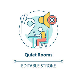 Quiet rooms blue gradient concept icon Royalty Free Vector
