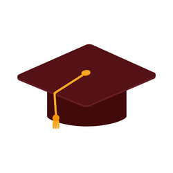 Red graduation cap Royalty Free Vector Image - VectorStock