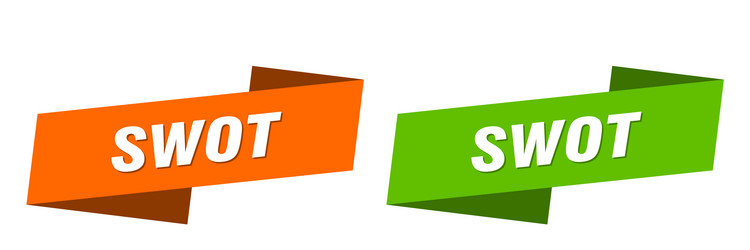Swot sticker swot label Royalty Free Vector Image
