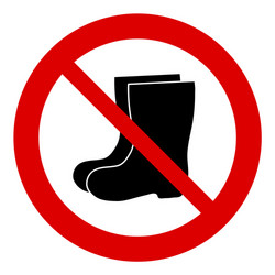 No shoes icon prohibited sneakers Royalty Free Vector Image