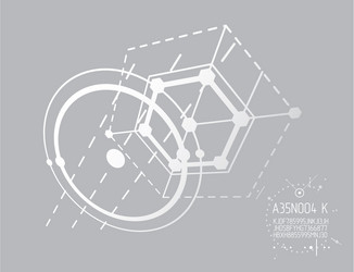 Technical plan engineering draft drawing Vector Image