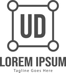 Ud letter logo design creative modern letters Vector Image