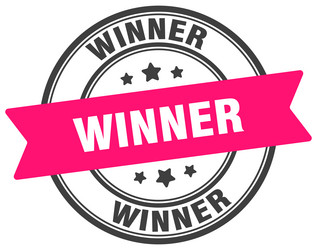 Winner stamp label on transparent Royalty Free Vector Image