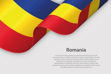 National flag romania isolated on background Vector Image