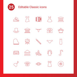 7 classic icons Royalty Free Vector Image - VectorStock