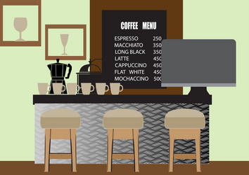 Coffee shop for web design background Royalty Free Vector