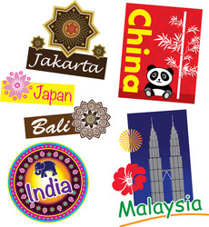 Travel sticker Royalty Free Vector Image - VectorStock