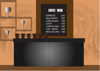 Coffee shop for web design background Royalty Free Vector