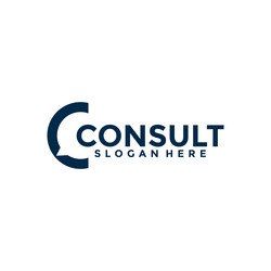 Consulting agency logo consult template Royalty Free Vector