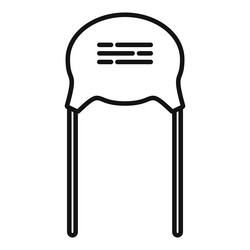Industrial resistor icon outline electric circuit Vector Image