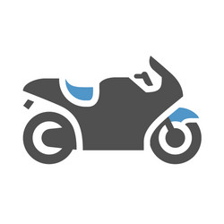 Classic motorcycle front view icon simple style Vector Image