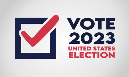 2023 vote for united states Royalty Free Vector Image